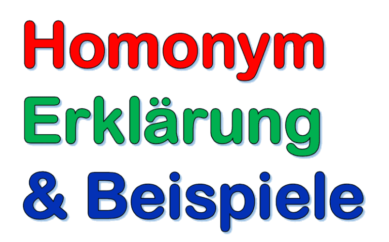 Homonyme | Arten und Beispiele